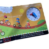 China Custom OEM Printing Interactive Clock Board Book with Child-Safe Materials and Interactive Clock Mechanism for Educational Learning for sale