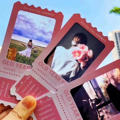 China Custom OEM Vintage Ticket-Style Photo Cards with Premium Thick Cardstock and Offset Full-Color Printing for sale