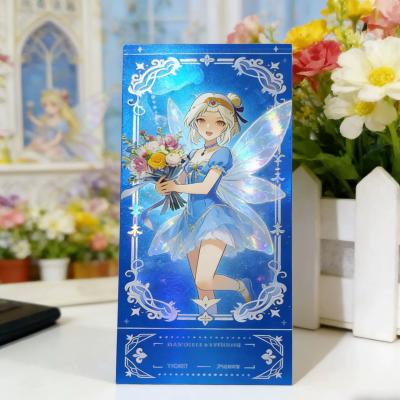 China Custom OEM Anime-Style Holographic Ticket Card Printing on Premium Thick Cardstock with Protective Coating for Collectible Souvenir Cards for sale