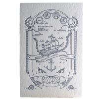 China Custom OEM Letterpress Embossed Postcard Printing with Premium Textured Paper and Traditional Letterpress Craftsmanship for sale