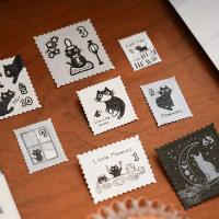 China Custom OEM Stamp-Square Die-Cut Paper Stickers with Premium Textured Paper and Offset Full-Color Printing for sale