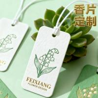 China Custom OEM Hanging Scented Air Freshener Card with Absorbent Cardstock, Full-Color Printing, and Die-Cut Shapes for sale