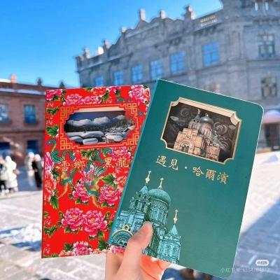 China Custom OEM 3D Cutout Notebook with Premium Paper Cover and Offset Full-Color Printing for Souvenir Journals for sale