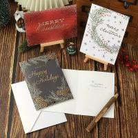 China Custom OEM Foil Stamped Holiday Greeting Cards with Premium Cardstock for Christmas and Seasonal Events for sale