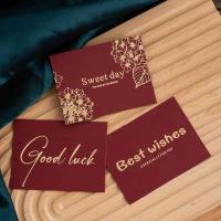 China Custom OEM Luxury Greeting Cards with Hot Foil Stamping Die-Cut Hollow and Handmade Tassel Decoration for sale
