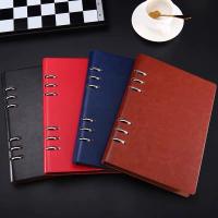 China Custom OEM Printing Ring-Bound Notebook with Premium PU Leather Cover and Acid-Free Paper for sale