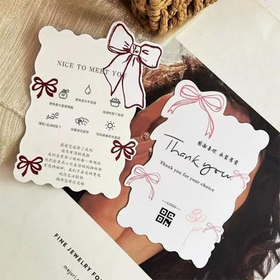 China Custom OEM Thank You Cards & Instruction Cards with Premium Thick Cardstock and Foil Stamping in Unique Die-Cut Shapes for sale