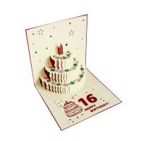 China Custom OEM 3D Pop-Up Birthday Card with Premium Thick Coated Art Paper and Offset Foil Stamping Glitter Die-cutting for sale