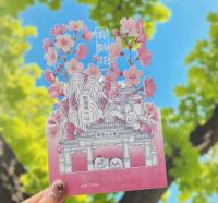 China Die Cut Hollow Paper Sculpture Souvenir Postcard For Tourism Greeting for sale