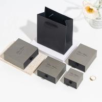 China Minimalist Slide Drawer Gift Box With Ribbon Pull For Jewelry Packaging for sale