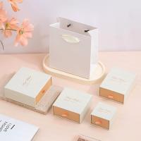 China Minimalist Slide Drawer Gift Box With Ribbon Pull For Jewelry Packaging for sale