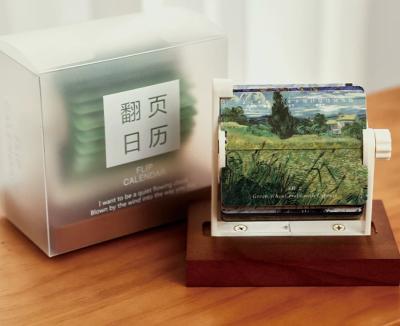 China Hand-Crank Mechanical Flip Desk Calendar for sale