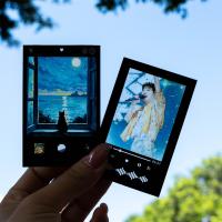 China Vintage Black Border Light Shadow Film Style Collectible Photocard for sale