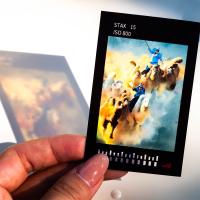 China Vintage Black Border Light Shadow Film Style Collectible Photocard for sale