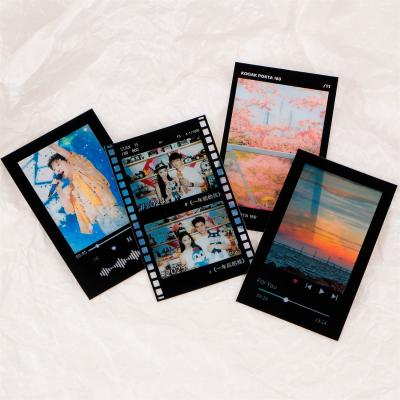 China Vintage Black Border Light Shadow Film Style Collectible Photocard for sale