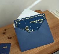 China Gold Foil Stamping Greeting Card With Envelope For Birthday Blessing for sale
