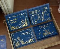 China Gold Foil Stamping Greeting Card With Envelope For Birthday Blessing for sale