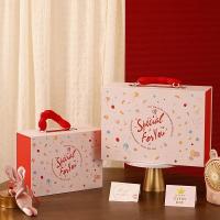 China Custom Rigid Gift Box With Fabric Handle For Luxury Gift Packaging for sale