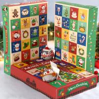 China 24 Day Christmas Advent Calendar Box Perforated Door Holiday Gift Packaging for sale
