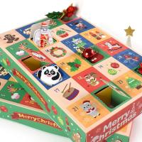 China 24 Day Christmas Advent Calendar Box Perforated Door Holiday Gift Packaging for sale