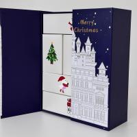 China Gold Foil Castle Christmas Countdown Mystery Gift Box Packaging for sale
