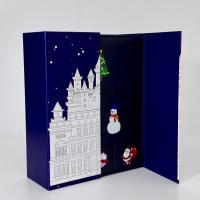 China Gold Foil Castle Christmas Countdown Mystery Gift Box Packaging for sale