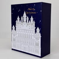 China Gold Foil Castle Christmas Countdown Mystery Gift Box Packaging for sale