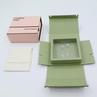 China Folding Jewelry Boxes Creative Paper Case With Film Suspension Insert for sale