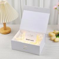 China Collapsible Rigid Gift Box With Magnetic Closure And Satin Ribbon for sale