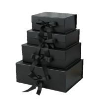 China Collapsible Rigid Gift Box With Magnetic Closure And Satin Ribbon for sale