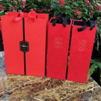 China Rigid Wine Packaging Box Set With Matching Paper Bag For Wine Brands for sale