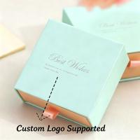 China Sliding Drawer Jewelry Packaging Box Set With Ribbon Pull Tab And Gift Bag for sale