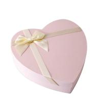 China Heart Shaped Rigid Gift Boxes With Ribbon Bow For Luxury Packaging for sale