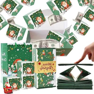 China Explosion Bouncing Gift Box Set With Paper Bag For Christmas Packaging for sale