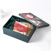 China Christmas Rigid Gift Box With Ribbon Closure For Holiday Packaging for sale