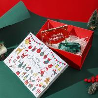 China Christmas Rigid Gift Box With Ribbon Closure For Holiday Packaging for sale