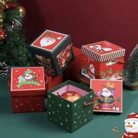 China Christmas Rigid Packaging Box With Rope Handle For Apple And Holiday Gifts for sale
