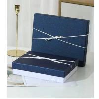 China Two-Piece Rigid Gift Boxes with Elastic String Bow for Luxury Packaging for sale