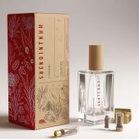 China Kraft Perfume Packaging Boxes with Inner Display Tray for Fragrance Brands for sale