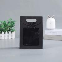 China Paper Gift Bags with Window and Die Cut Handle for Retail Packaging for sale