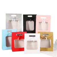 China Paper Gift Bags with Window and Die Cut Handle for Retail Packaging for sale