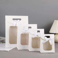China Paper Gift Bags with Window and Die Cut Handle for Retail Packaging for sale
