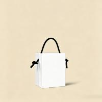 China Handheld Rigid Paper Gift Box with Knotted Rope Handle for Luxury Packaging for sale