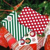 China Christmas Advent Calendar Paper Treat Bags with Number Stickers for sale