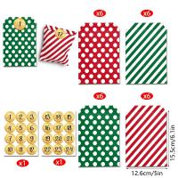China Christmas Advent Calendar Paper Treat Bags with Number Stickers for sale