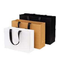 China Paper Shopping Bags with Wide Ribbon Handles for Boutique Retail Packaging for sale