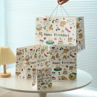 China Cute Cartoon Birthday Gift Paper Bags with Twisted Rope Handles for sale