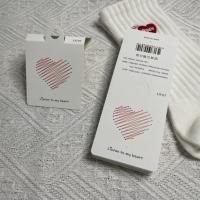 China Folded Paper Sock Tags With Euro Hole And Barcode For Retail Hosiery Display for sale