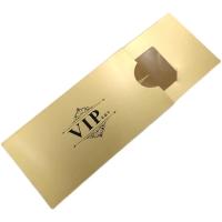 China VIP Card Paper Sleeves With Gold Foil Stamping For Hotel Club for sale