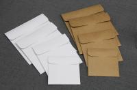 China White Kraft Paper Envelopes With Tuck Flap For Message Card Collection for sale
